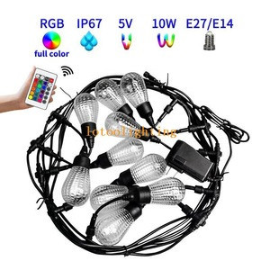 Buy Rgb Led Bulb String Light(1 Set =5m 10pcs Rgb Led Bulb+1pcs Adaptor ...