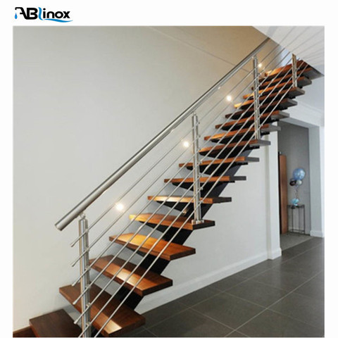 Buy Round Handrail Balcony Rod Railing Stainless Steel Railing Handrail ...
