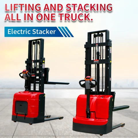Buy Self Lift Rider Electric Stacker Loading Portable Pallet Stacker ...