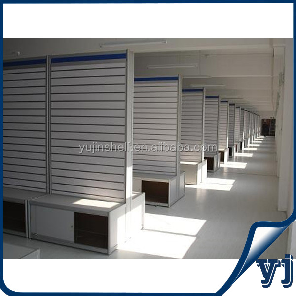 Buy Shop Fitting Wooden Slat Wall Lockable Aluminium Display Cabinet ...