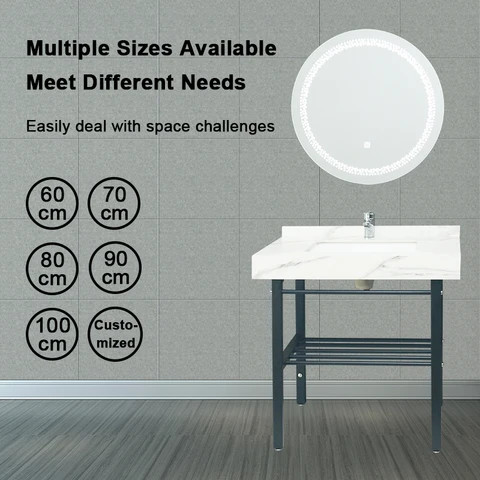 Buy Stainless Steel Vanity Sintered Stone Countertop Ceramic Basin ...