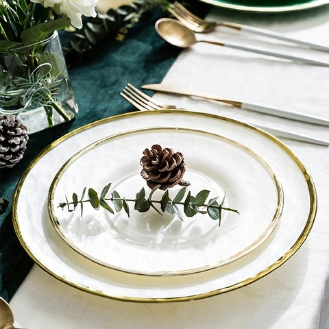 Buy Telsen Glass Factory Colorful Glass Charger Plates Wedding Charger ...