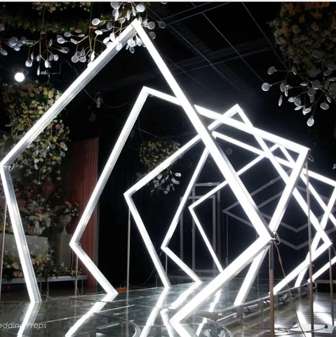 Buy Time Tunnel Led Illuminated With Lights Geometric Arch Wedding ...