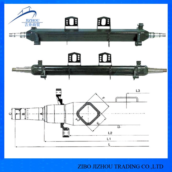 Buy Trailer Axle Beam Assembly from ZIBO JIZHOU TRADING CO., LTD, China ...