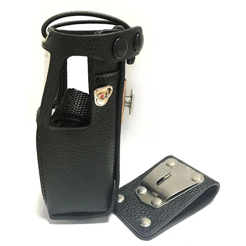 Buy Two Way Radio Hard Leather Carry Case With Belt Loop And D-ring For ...