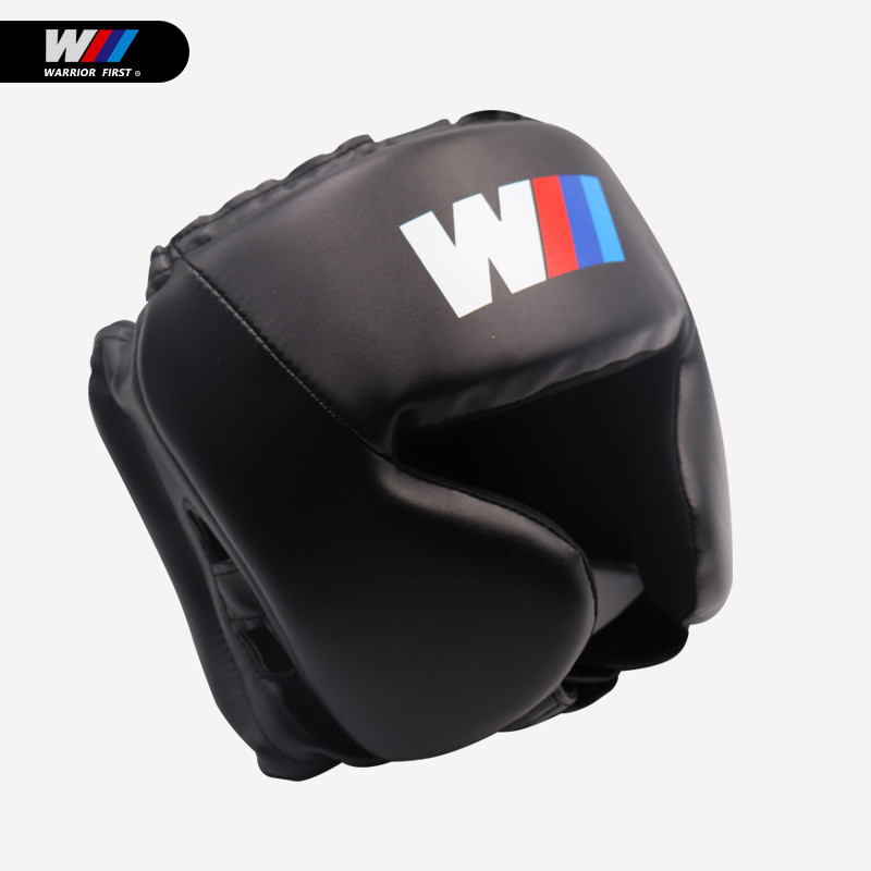 Buy Velcro Closed Boxing Helmet Muay Thai Pu Leather Training Sparring ...