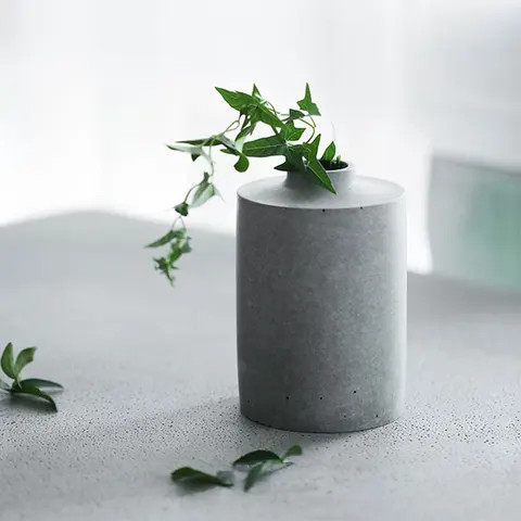 Buy Wabi-sabi Concrete Table Top Flower Vase Interior Minimalist Home ...