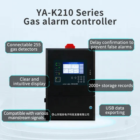Buy Wall Mounted Gas Alarm Control Panel Gas Detector Controller With ...