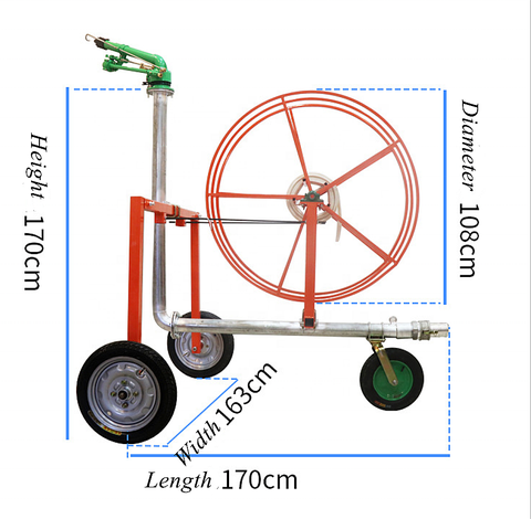 Buy Water Turbine Driving Farm Reel Cart Sprinkler Irrigation Machine ...