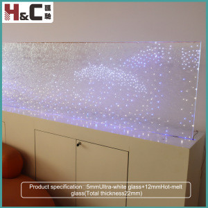Buy Waterproof Led Laminated Glass 12v Dc Safety Luminous Clear ...