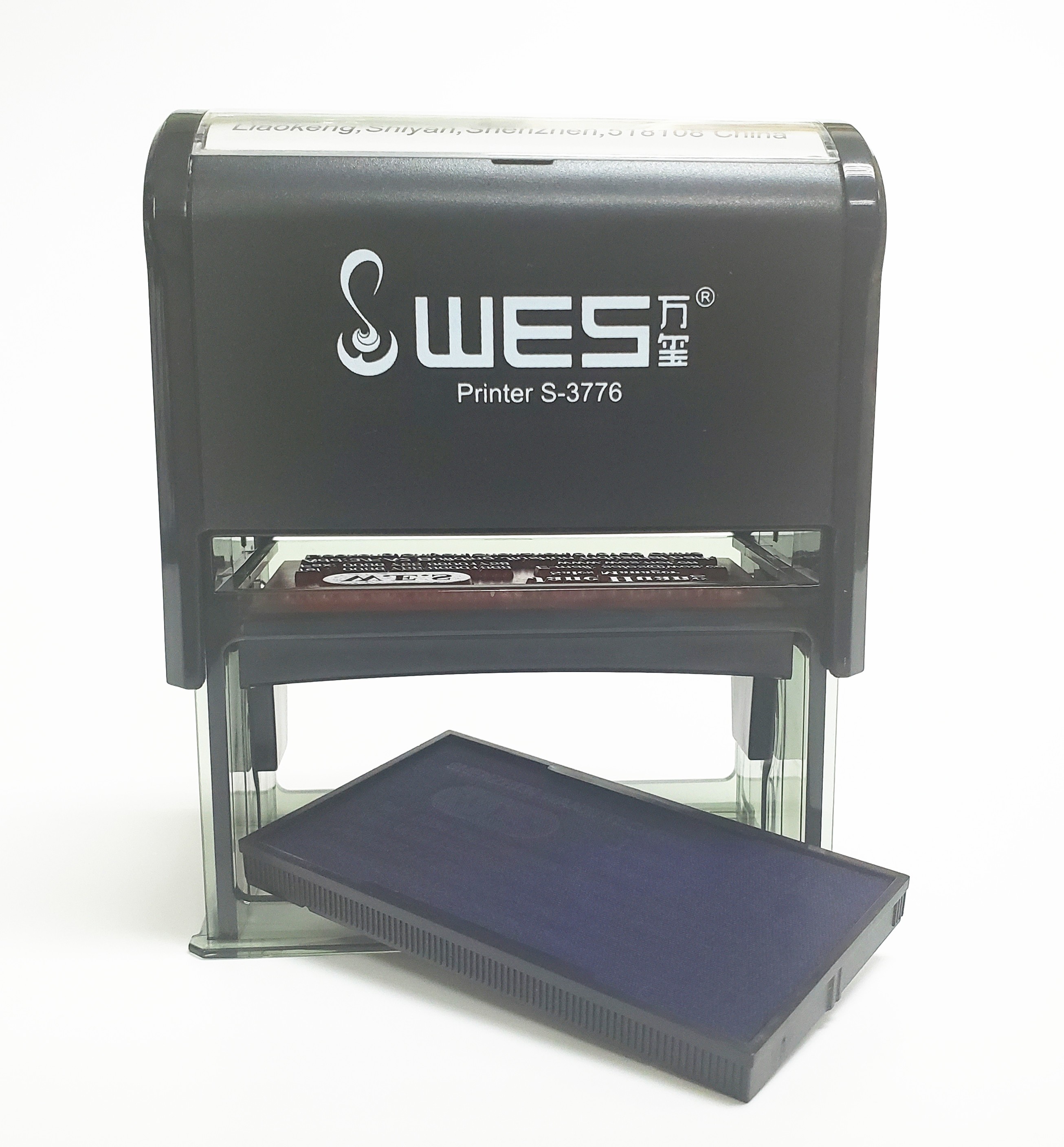 Buy Wes 37*76mm Stamp Printer Self Inking Stamp With Ink Pad from ...