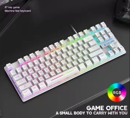 Buy Ziyoulang K16 87 Key E-sports Game Mechanical Touch Keyboard Laptop ...