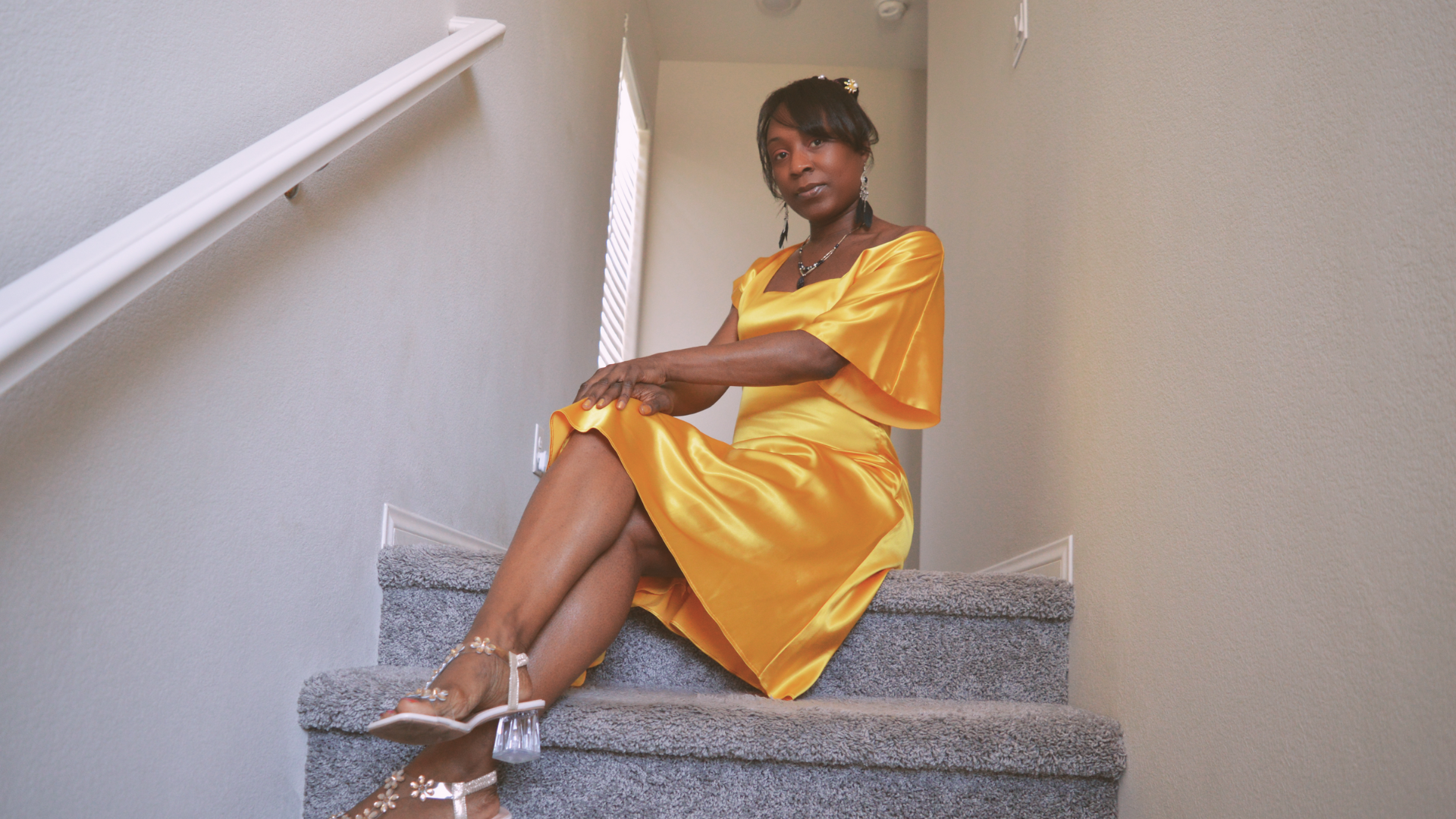 Buy Gold Step-in Dress from Nicole-Tayan Luxury Dress Co., USA ...