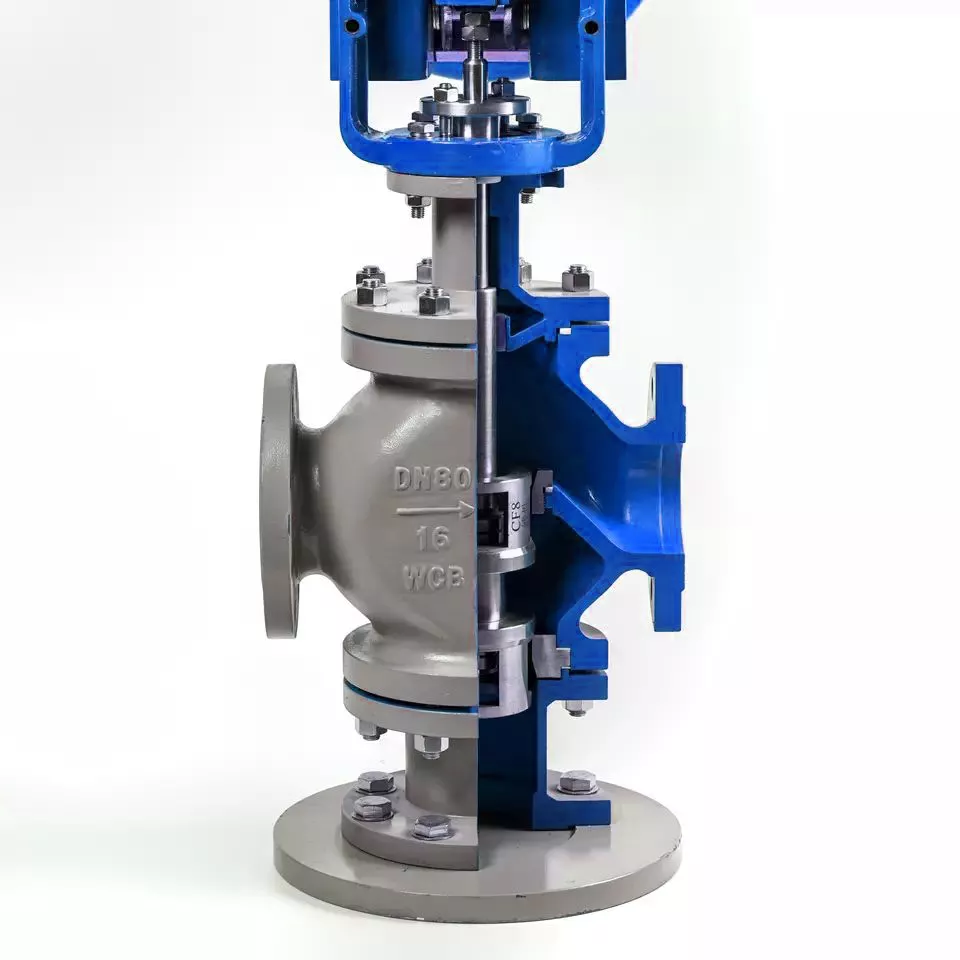 Buy Pneumatic Control Valve Modulating Valve Pneumatic Diaphragm Three ...