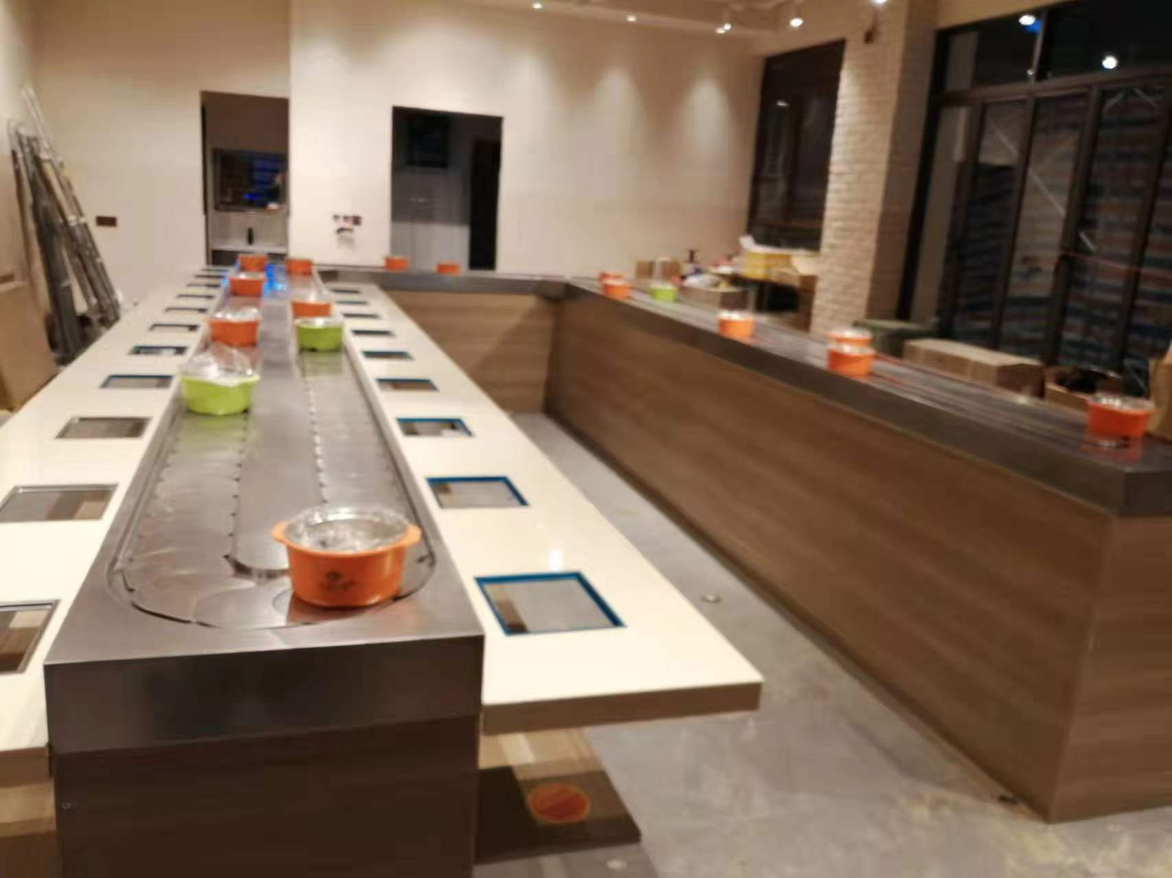 Buy Restaurant Rotating Table Sushi Conveyor Belt Conveyor Handling ...