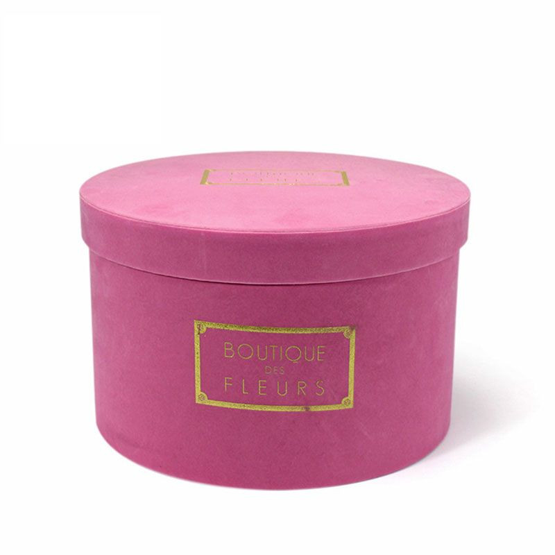 Buy Custom Preserved Eco Friendly Paper Velvet Round Flower Hat Box ...