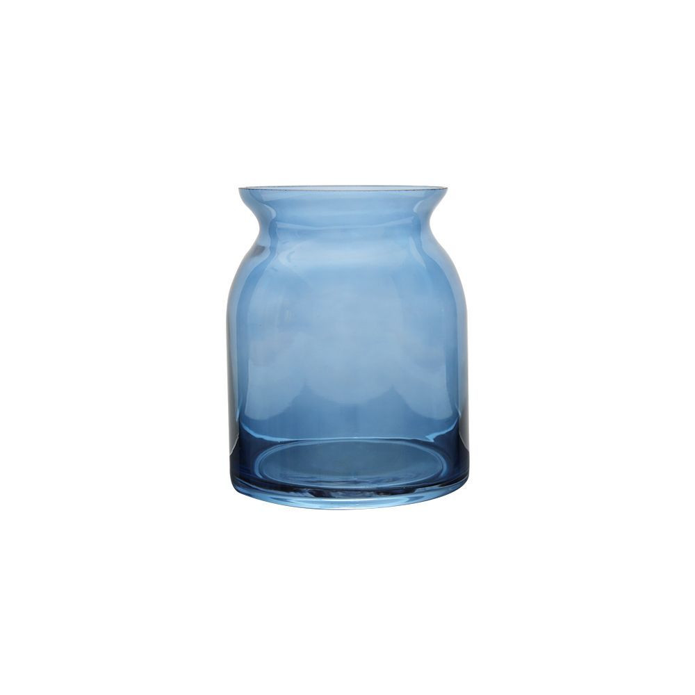 Buy Blue Colored Glass Round Vase Bottle from Shanxi Banmude Glass ...