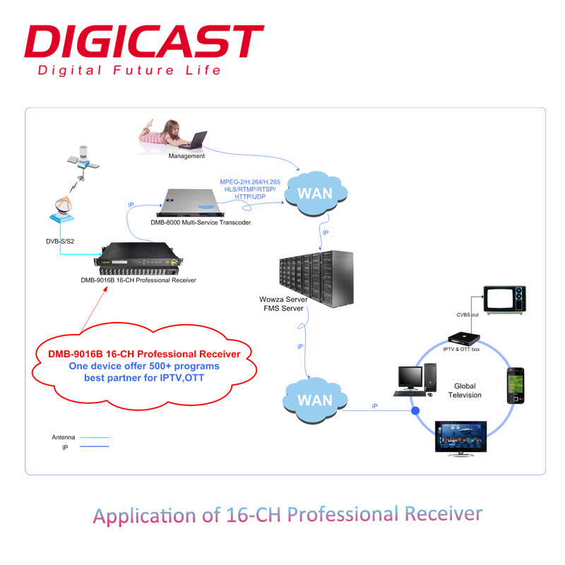 Buy 16/24 Channels Digital Ird Fta Satellite Receiver Full Hd Digital ...