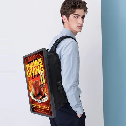 Buy 22 32 Inch Lcd Display Screen Billboard Backpack Digital Signage ...