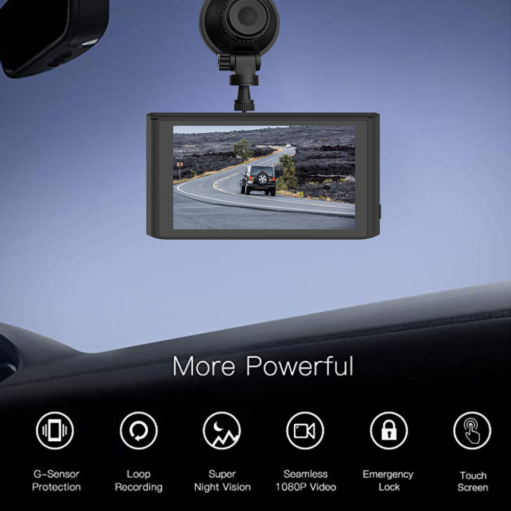 Buy 3 Inch Car Blackbox 270 Degree Wide Angle Fhd 1296p Front Camera ...