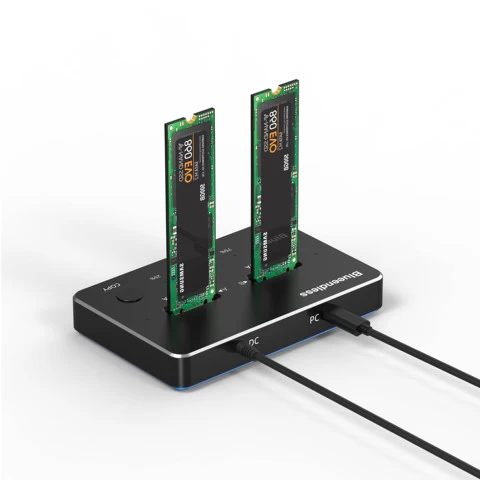 Buy Aluminium M.2 Dock Dual Ssd Sata Clone Ngff Docking Station Usb 3.1 ...