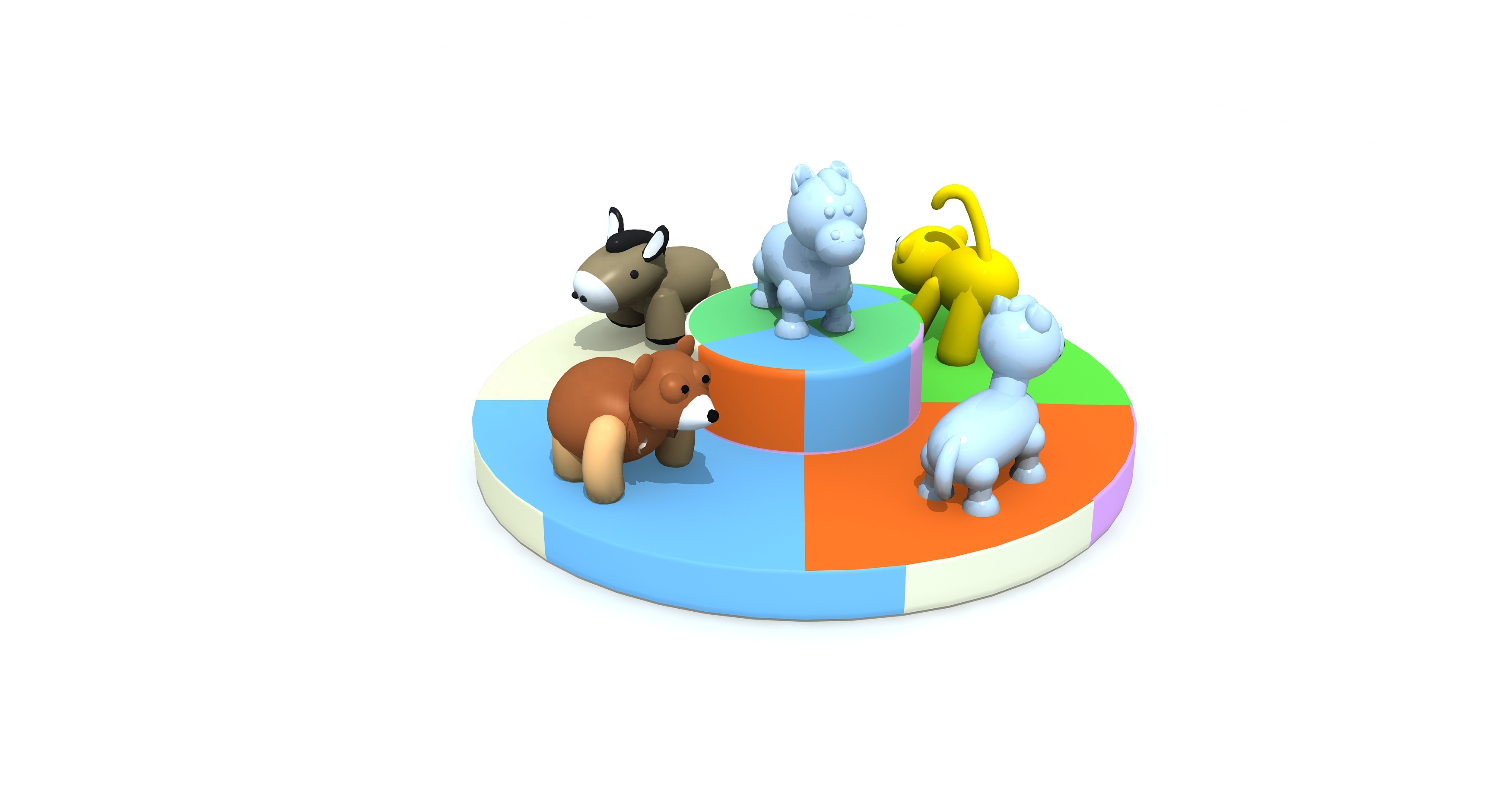 Buy Beautiful Kids Play Toys -rotating Animal Children Electric Play ...