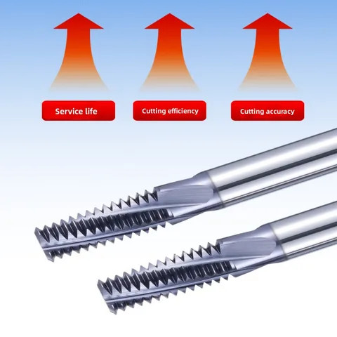 Buy Cnc Hrc 65 Degree Carbide Single Tooth Thread Milling Tap M3 M4 M5 ...