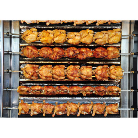 Buy Commercial Bbq 5 Layers Gas Chicken Rotisserie Oven 5 Rods 20 Pcs ...