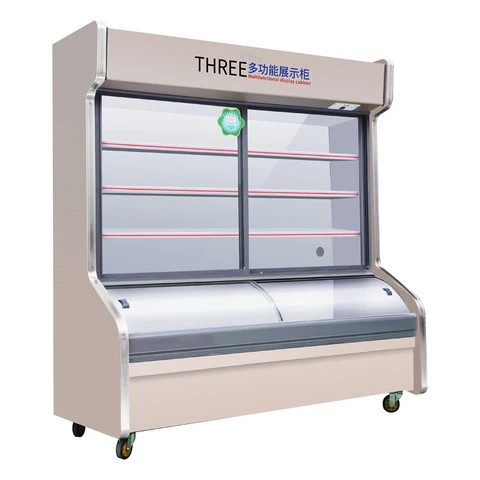 Buy Commercial Kitchen Vegetable Display Fridge With Glass Door ...