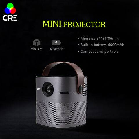 Buy Cre X5000 Portable Chargeable Projector Wireless Handy Cube Shape ...