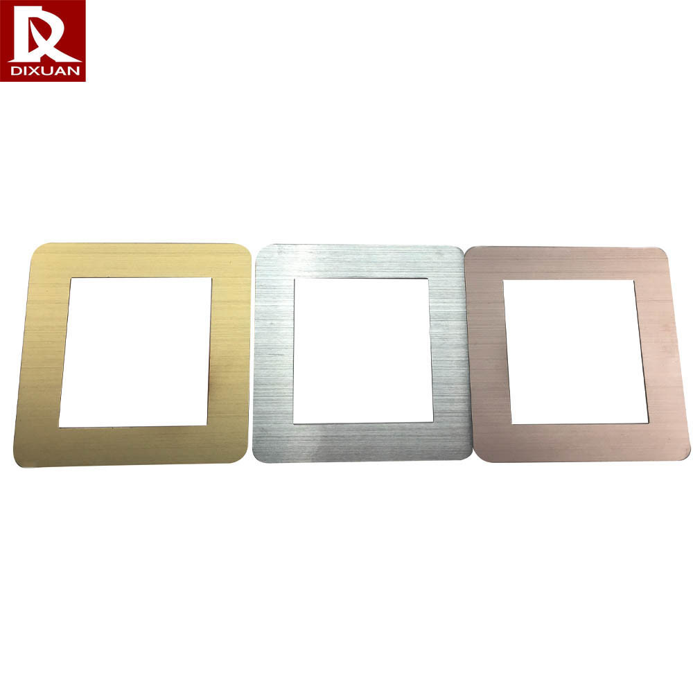 Buy Custom Hairline Finish Brushed Anodized Aluminum Switch Plate In ...