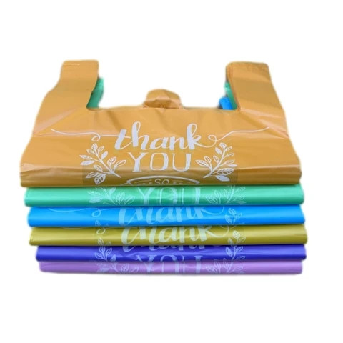 Buy Customized Vest Carrier Handle T-shirt Bags Supermarket Plastic Pe ...