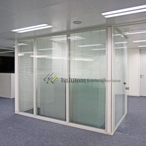 Buy Demountable Glass Office Partition, Transparent Glass Partition With Pvc Profile ,frameless ...