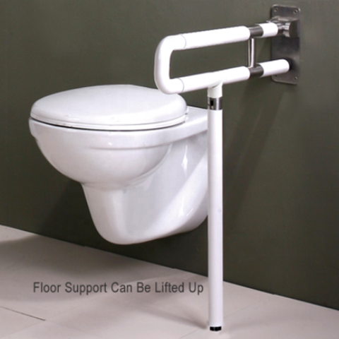 Buy Disability U Shape Folding Wall To Floor Handicap Grab Bars from ...