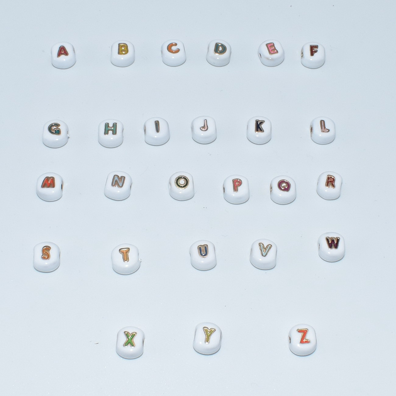 Buy Diy Enamel Letter /alphabet Beads Wholesale For Jewelry Making ...