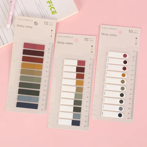 Buy Factory Waterproof Pet Stick Note 10 Different Color Morandi Note ...