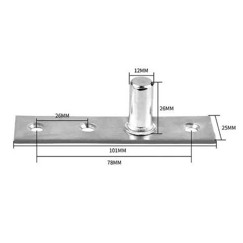 Buy Glass Door Spring Upper Shaft Stainless Steel Top Shaft Bracket ...