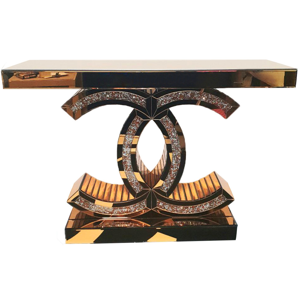 Buy Homemore Modern Mirrored Gg Design With Crushed Diamond Console ...