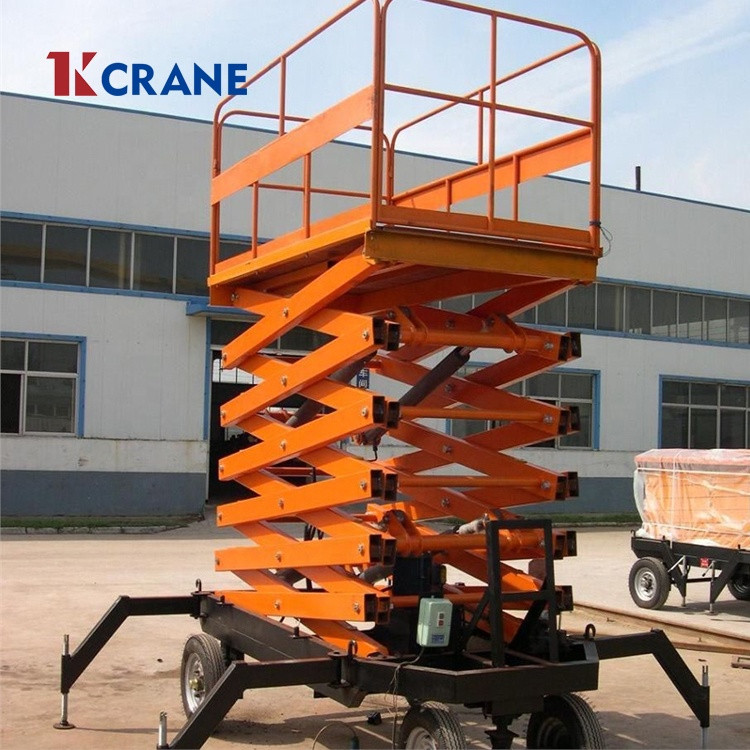 Buy Kcrane Outdoor Lift Table Mobile Hydraulic Scissor Lift Platform 4m ...