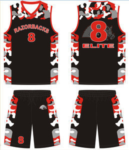 Buy Latest Design Custom Camo Basketball Uniform Sublimation Reversible ...