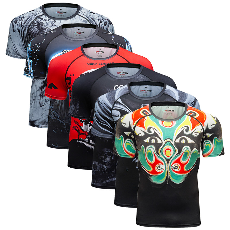 Buy Mens Sublimated Rash Guard Shirts Custom Printed Short Sleeve ...