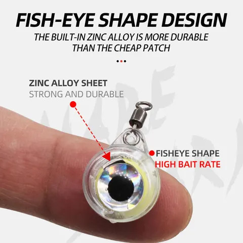 Buy Mini Led Underwater Fishing Light Bait Flasher Eye Shaped Night ...