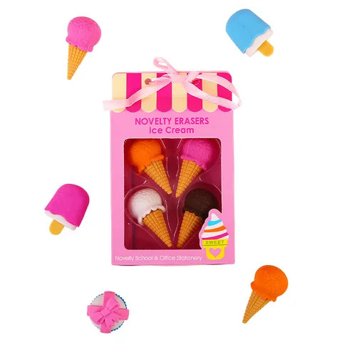 Buy New Dessert Cake Set Gift Box Erasers 3d Food Erasers Kids Ice ...