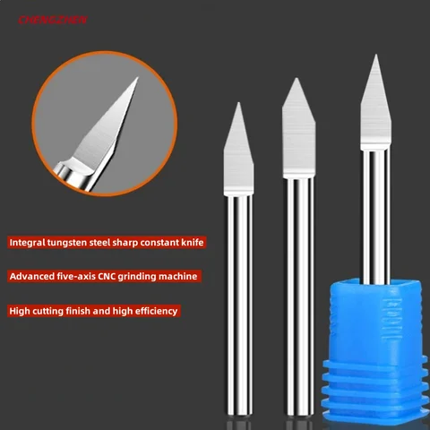 Buy Pcb Engraving Bit 4mm Shank Tipped 0.1-0.5mm V Shape Carving Bits ...
