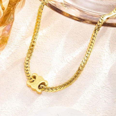 Buy Popular Style Cuban Chain Thick Chain Inlaid 18k Gold Titanium ...