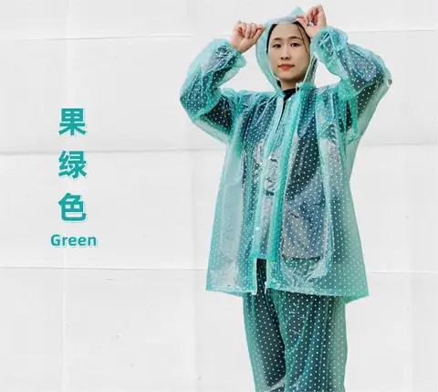 Buy Protective Waterproof Transparent Rain Suit For Men Women Rain Gear ...