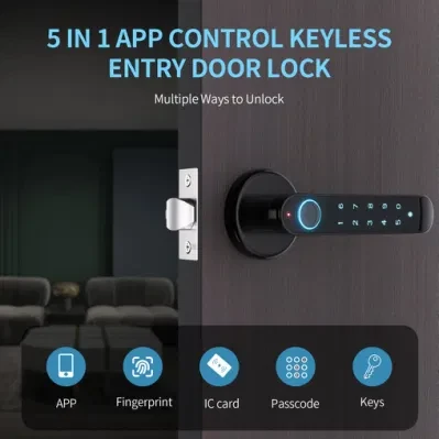 Buy Smart Latch Home Keyless Lock Wtih Smart Handle /fingerprint/ Pin ...