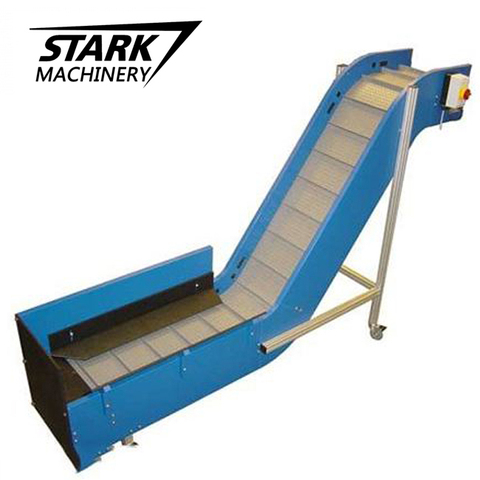 Buy Stainless Steel Lifting Conveyor Belt Transfer Feeding Conveyor With Hopper from Jinan Stark ...