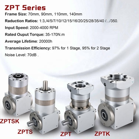 Buy Zpt090 Series Right Angle Straight Gear Planetary Reducer Spur Gear Gearbox High Speed High ...