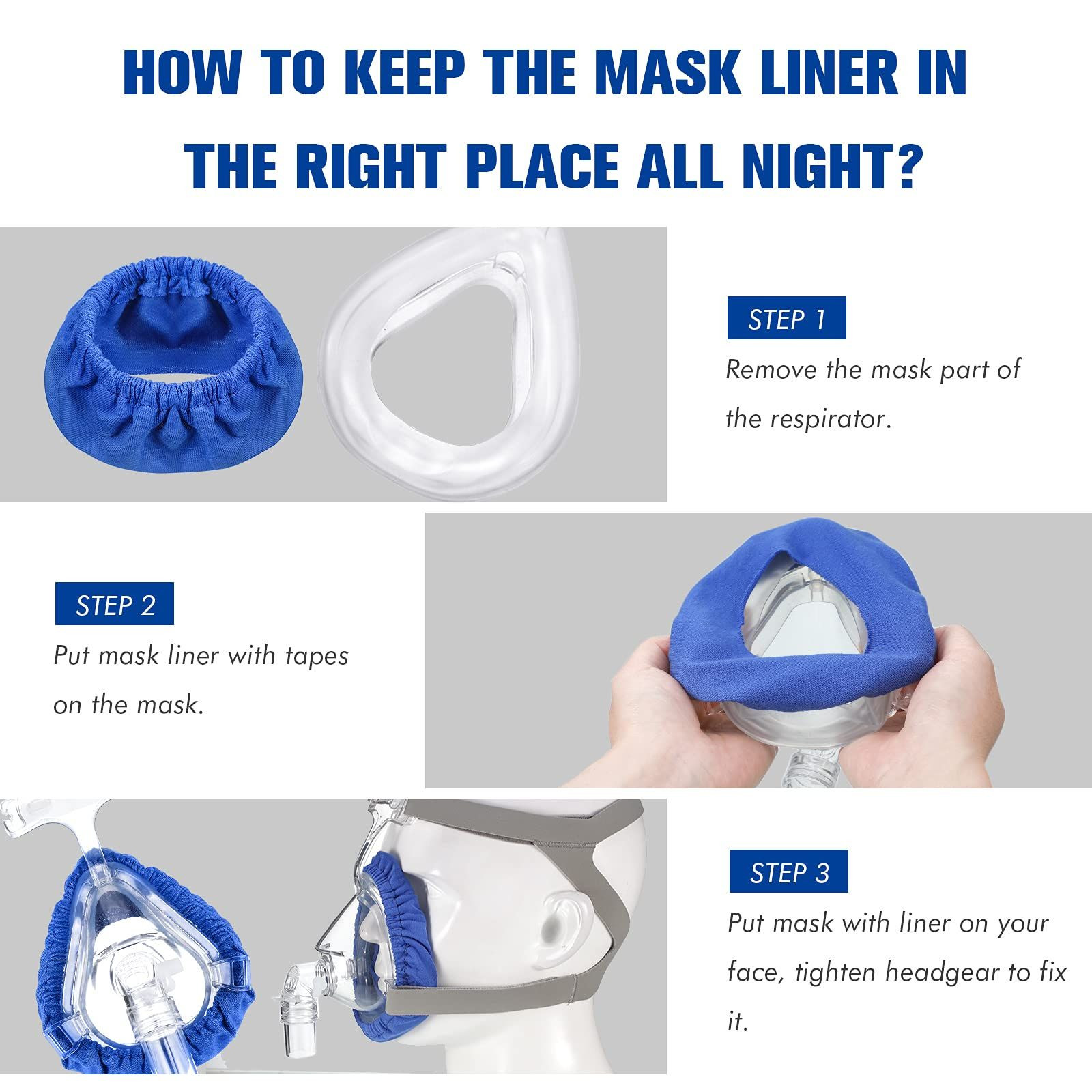 Buy Blue Cpap Mask Liners Mask Cushion And Cover from Shenzhen Yimi ...